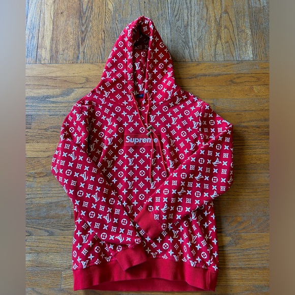 Louis Vuitton | Jackets & Coats | Supreme X Louis Vuitton Red Box Logo ...